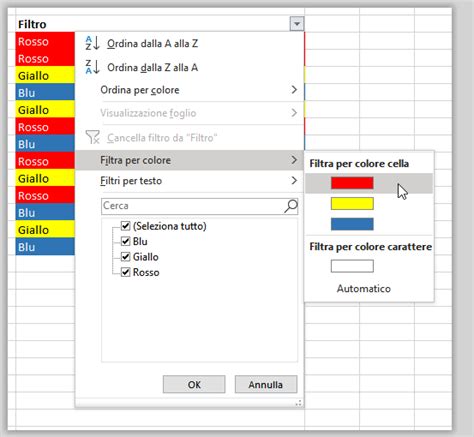 Come Filtrare In Base A Più Colori Excel Academy
