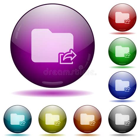 Export Folder Glass Sphere Buttons Stock Vector Illustration Of Color Design 188020497