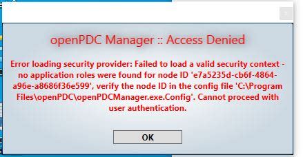 Issue Following Issue Appears When I Tried To Configure OpenPDC And OpenHistorian Issue