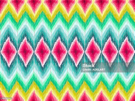 민족 Zig Zag 장식입니다 쉐 브 론 패턴입니다 Boho 스타일 배경입니다 히피 패션 직물입니다 벡터 웹 디자인 포장 종이 옷 또는 실내 섬유에 대 한 완벽 한 텍스처