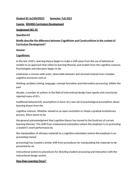 Document Pdf Constructivism Philosophy Of Education Learning