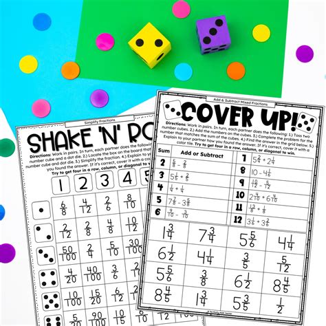 Fraction Games And Activities Thank You Page The Routty Math Teacher