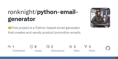 Github Ronknightpython Email Generator 📧this Project Is A Python Based Email Generator That