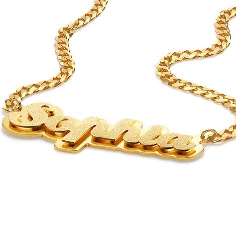 Stand Out Name Necklace Double Plated In 18k Gold Plating Mynamenecklace