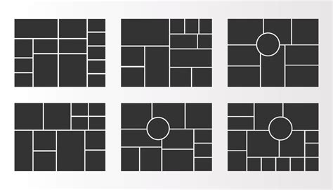 Moodboard Grid Photo Collage Templates Collection With Circles 17550888