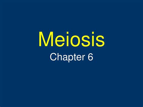 Meiosis Chapter Ppt Download