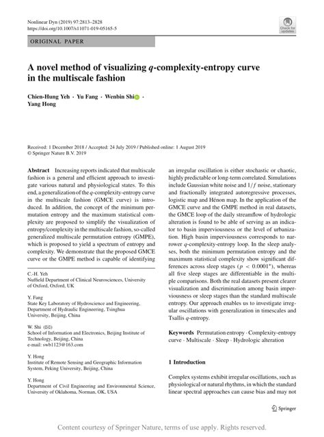 A Novel Method Of Visualizing Q Complexity Entropy Curve In The