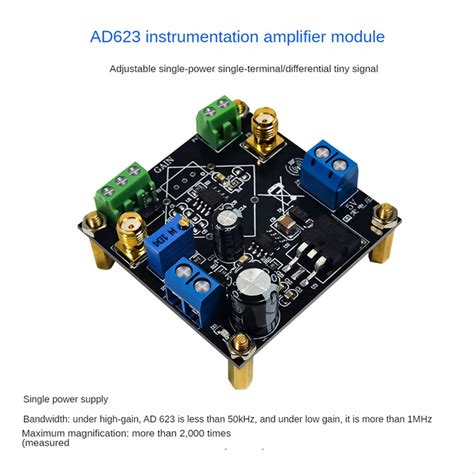AD620 623 Instrumentation Amplifier Voltage Amplifier Module Nanovolt Microvolt Adjustable