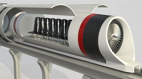 Hyperloop Train D Model TurboSquid