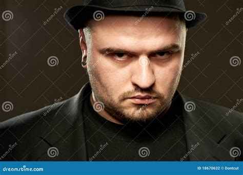 Man I Svart Bild Bild