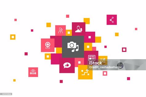 미디어 인포 그래픽 10 단계 픽셀 디자인 뉴스 리포터 인포그래픽스 미디어 플랜 간단한 아이콘 10에 대한 스톡 벡터 아트 및