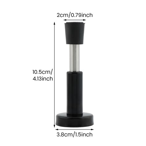 With Rubber Buffer For Skirtings Matte No Drilling Hydraulic Door Stop