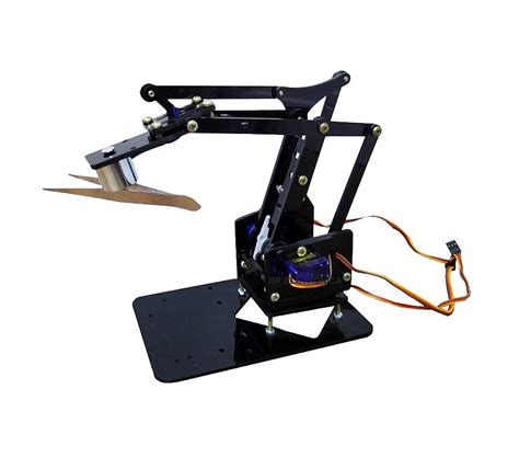 Braço Robótico Acrílico Com Eletroímã E Servos Br EletrÔnica