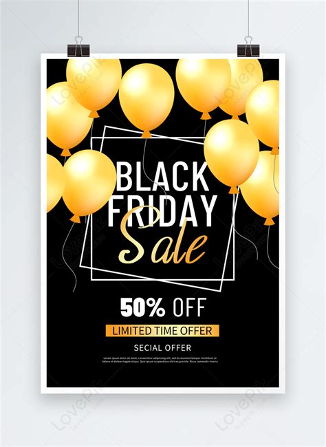 검은 황금 검은 금요일 프로모션 포스터 이미지 사진 466471878 무료 다운로드