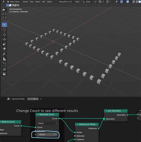 111727 Geometry Nodes Resample Curve Does Not Respect Previously Split Mesh With Split Edges