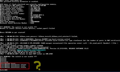Switch Is Not Showing Its Interfaces Catalyst 2960 Cisco Community