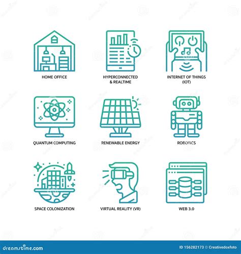 Technologies Disruption Icon Set Stock Vector Illustration Of Home Technologies 156282173