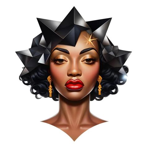 Premium Photo Beautiful African American Woman With Black Hair And Golden Jewelry