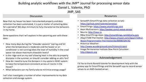 Building Analytic Workflows With The Jmp Journal For