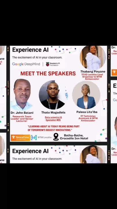 Tfug Tensorflow User Group Lesotho On Linkedin Experienceai Artificialintelligence