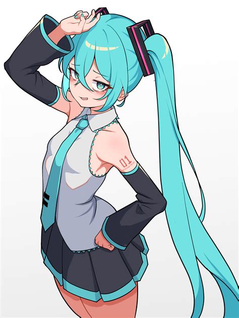 Hatsune Miku Vocaloid Drawn By Kumada Gaon Danbooru