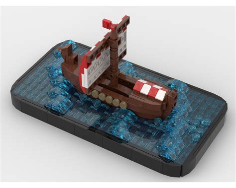 Lego Moc Viking Longship At Sea Microscale By Nirvanese Rebrickable