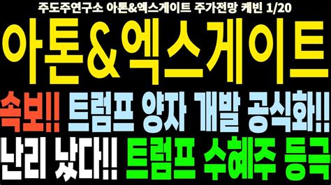 아톤and엑스게이트 주가전망 속보 트럼프 양자 개발 공식화 난리 났다 트럼프 수혜주 등극 Feat주도주연구소ds 케빈