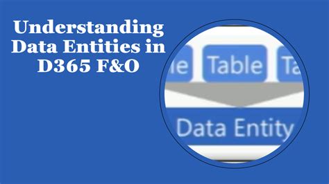 understanding data entities in d365 fando