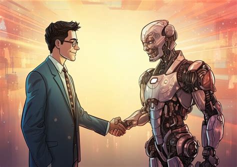 Premium Photo Ai Concept Art Human With Ai Android