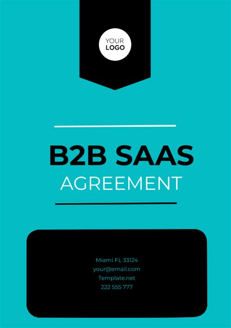Free B2b Saas Agreement Template To Edit Online