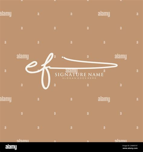Ef Signature Logo Template Stock Vector Image And Art Alamy