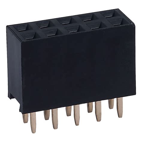 Truconnect 2x5 Way Double Row Pcb Socket 2 54mm Pitch Rapid Electronics