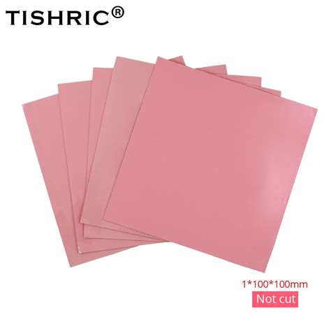Tishric 전도성 실리콘 패드 Pc 팬 방열판 페이스트 접착 냉각 팬 쿨러 Cpu Gpu 열 패드 1001001mm