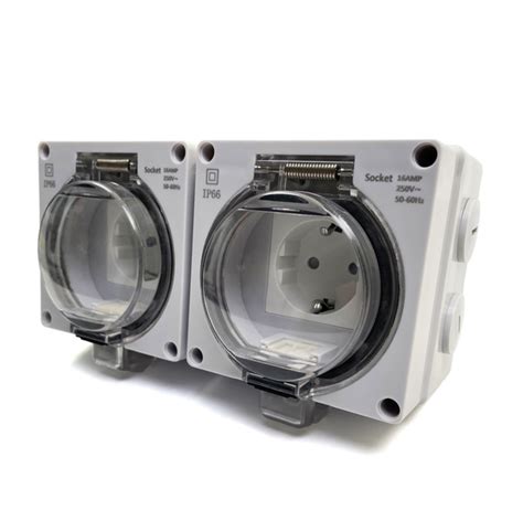 Водонепроницаемая уличная настенная электрическая розетка двойная Ip66 V3 купить на Ozon по