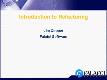 PPT Introduction To Refactoring PowerPoint Presentation Free To View Id B YTNiZ