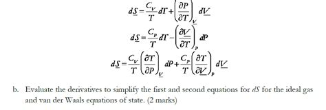 Solved др dS Cu di dV T at as GO ds V Ce di av Р Chegg com