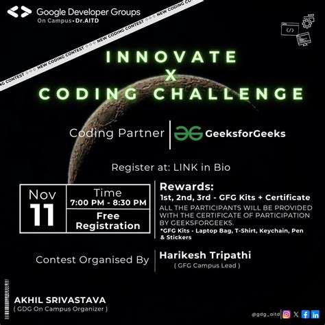 Gdg On Campus Dr Aitd On Linkedin 📢 Innovate X Coding Challenge 🌟