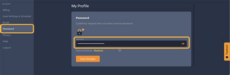 How To Change My Password Codefinity