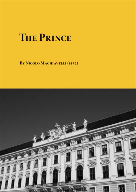 The Prince By Nicolo Machiavelli Online Artsum India