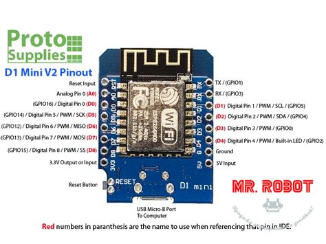 WeMos D1 mini pro программируемая плата WiFi с ESP8266 [microUSB] (ID ...