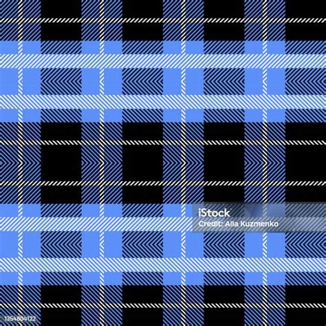 블루와 블랙 스코틀랜드 섬유 매끄러운 패턴 패브릭 텍스처 체크 타탄 격자 무늬 천 카드 직물에 대한 추상 적 기하학적 배경 흑백 그래픽 반복 디자인 모던 제곱 장식 0명에