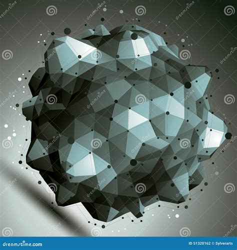 Abstract Asymmetric Vector Monochrome Object With Black Lines Me Stock Vector Illustration Of