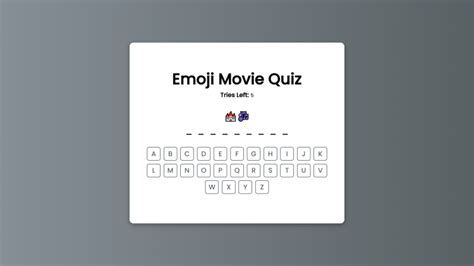 Emoji Movie Quiz Using Html Css And Javascript With Source Code Sourcecodester