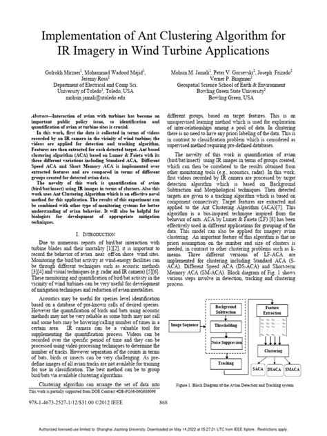 Implementationofantclusteringalgorithmforirimageryinwindturbineapplications Pdf