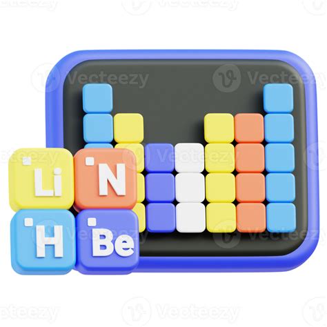 Periodic Table 3d Illustration 47246266 Png