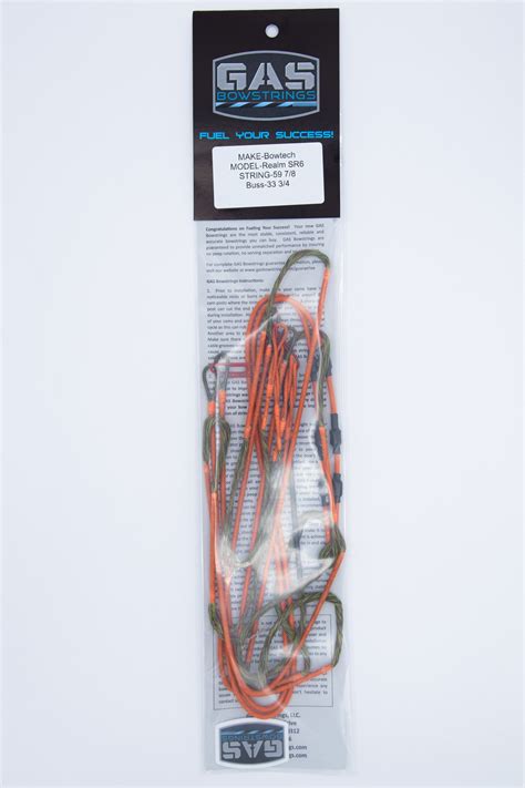 Bowtech Realm Sr6 Ghost Camo Flo Orange Servings Gas Bowstrings