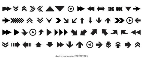 Arrow Icon Set Arrow Cursor Collection Stock Vector Royalty Free