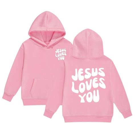 Wrtfvza Hoodies For Girls Jesus Jesus Loves You Hoodie Sweatshirts
