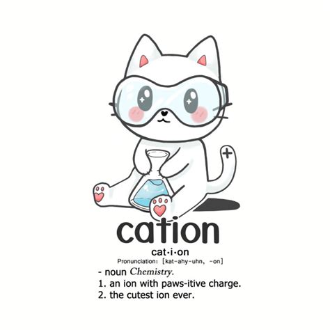 Cation Cat Cation Kawaii Cat Science Pun Tank Top Teepublic