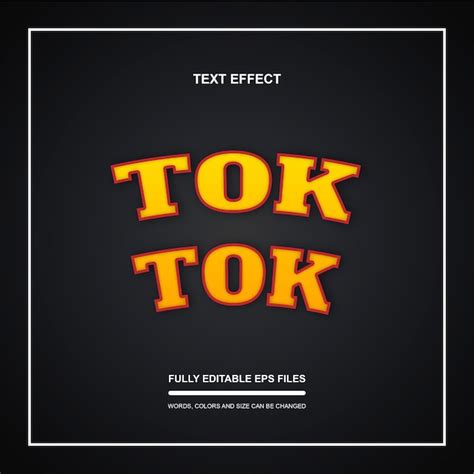 Premium Vector Text Effect Simple